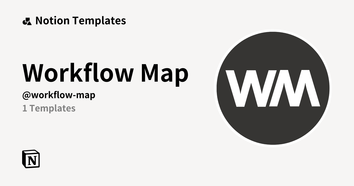 Workflow Map | Template Creator | Notion Marketplace