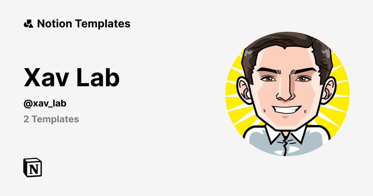 Xav Lab | Template Creator | Notion Marketplace