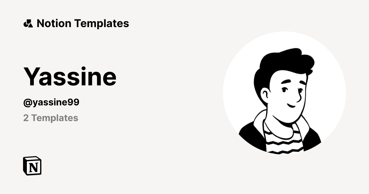 Yassine | Template Creator | Notion Marketplace