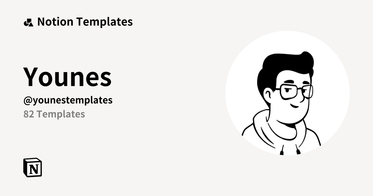 Younes | Template Creator | Notion Marketplace