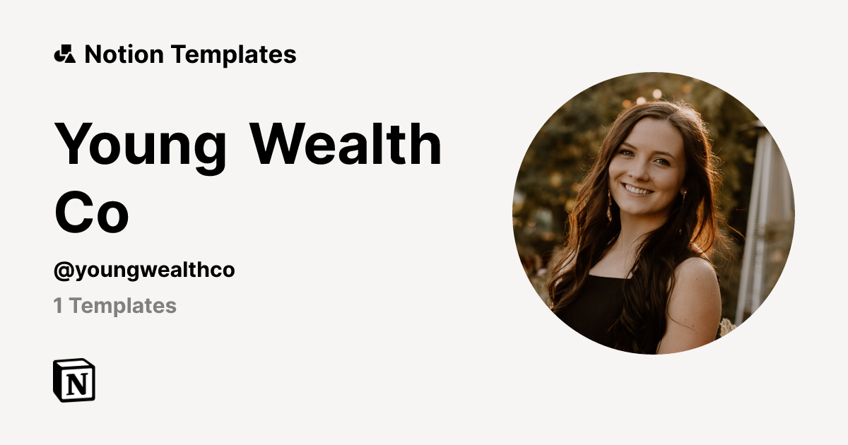 Young Wealth Co | Template Creator | Notion Marketplace