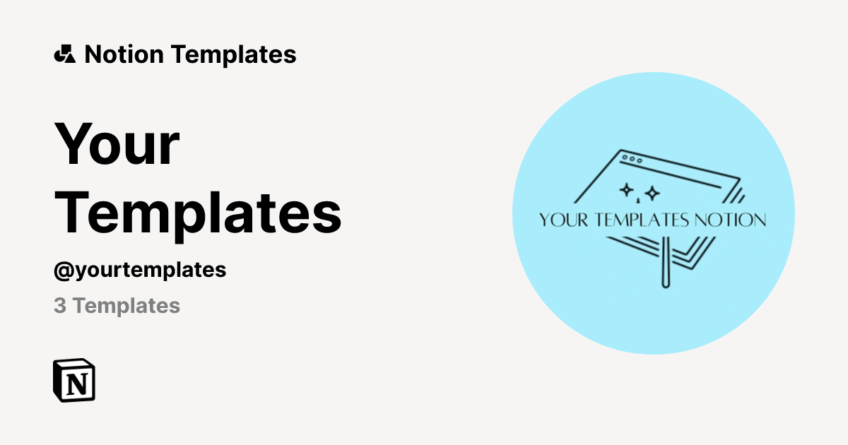 Your Templates | Template Creator | Notion Marketplace