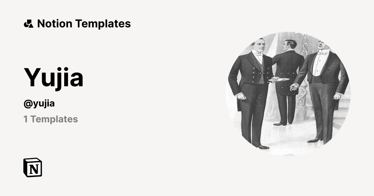 Yujia | Template Creator | Notion Marketplace