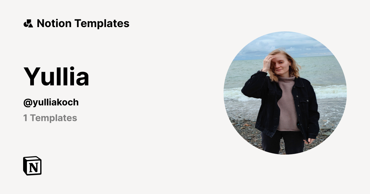 Yullia | Template Creator | Notion Marketplace