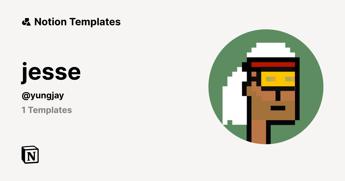 jesse | Template Creator | Notion Marketplace