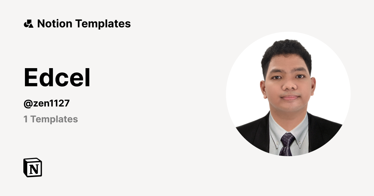 Edcel | Template Creator | Notion Marketplace