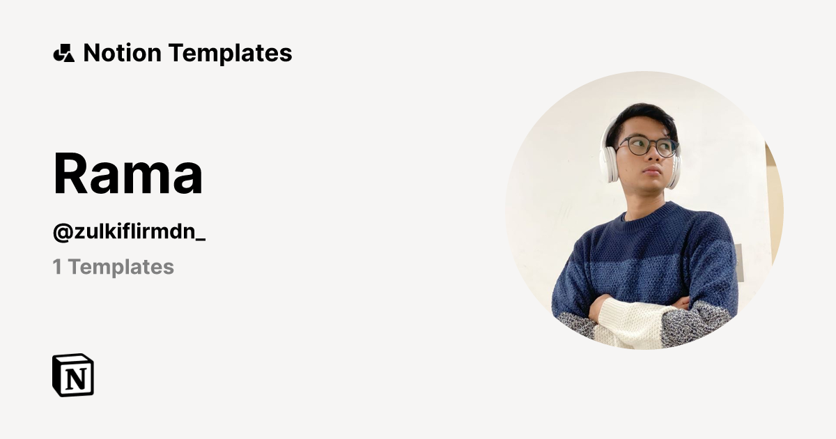 Rama | Template Creator | Notion Marketplace