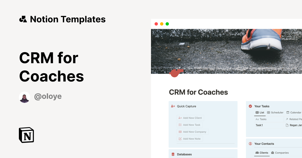 CRM for Coaches Template | Notion Marketplace
