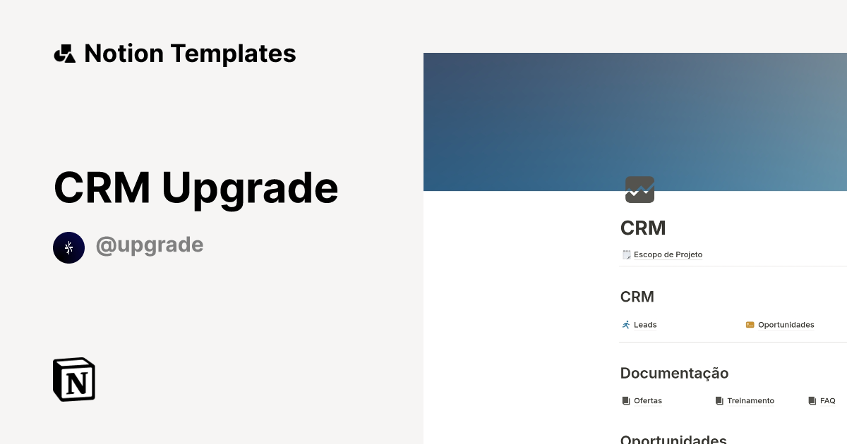 CRM Upgrade Template | Notion Marketplace