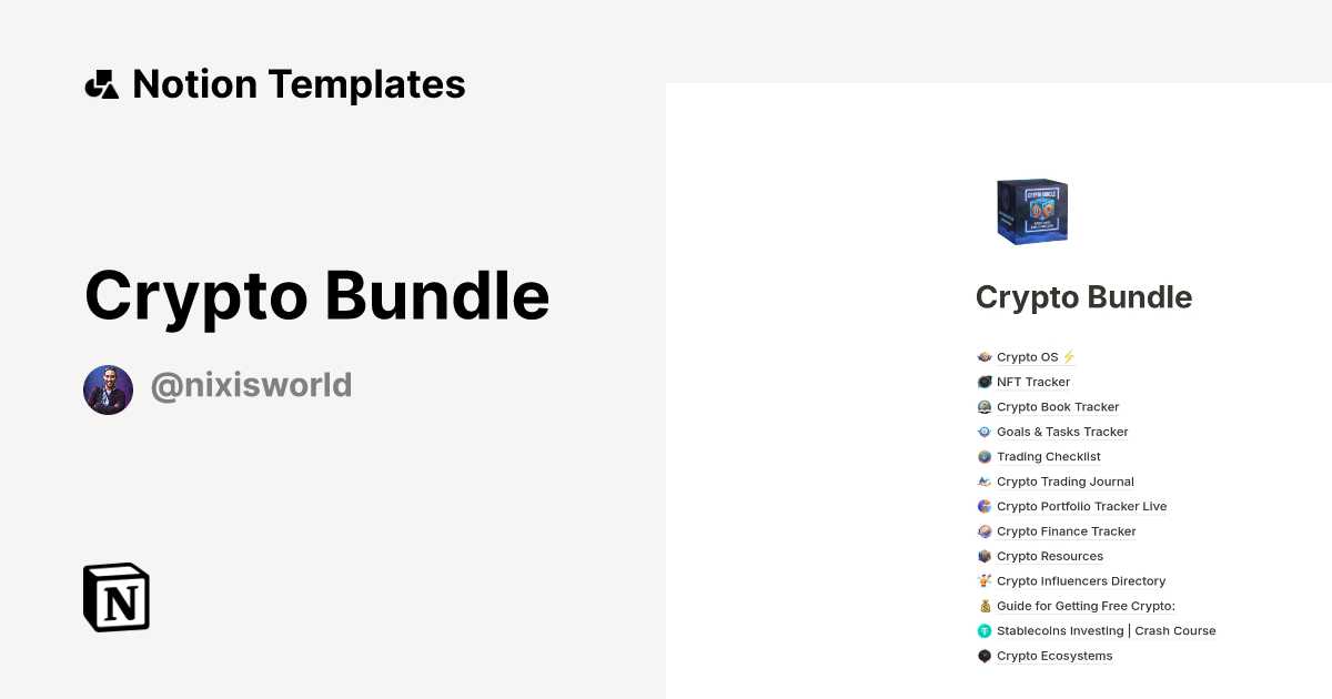Crypto Bundle Template | Notion Marketplace