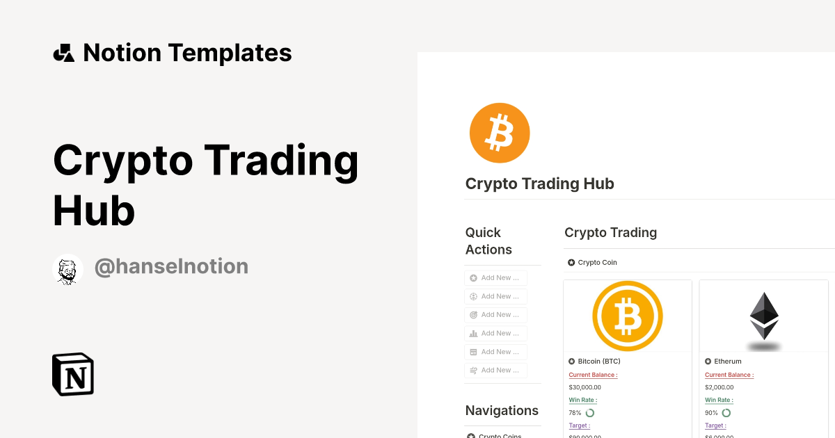 Crypto Trading Hub Template | Notion Marketplace