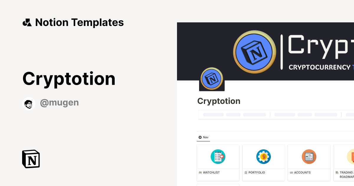 Cryptotion Template by Mugen | Notion Marketplace