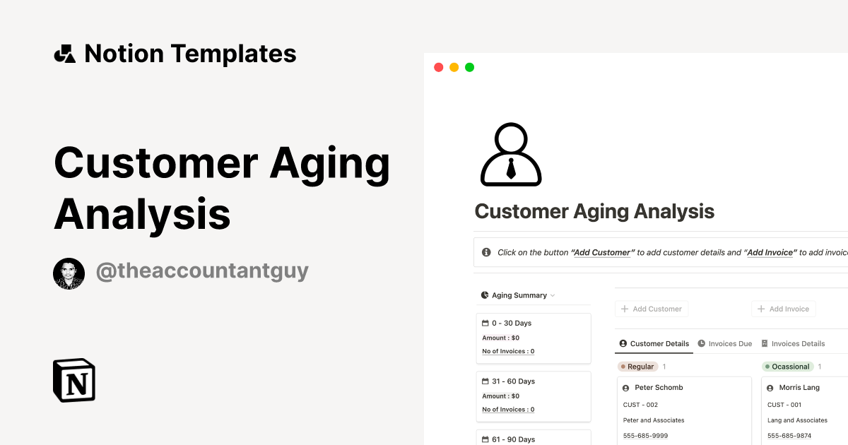 Customer Aging Analysis Template | Notion Marketplace