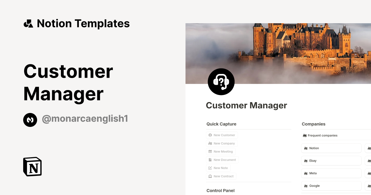 Customer Manager Template | Notion Marketplace