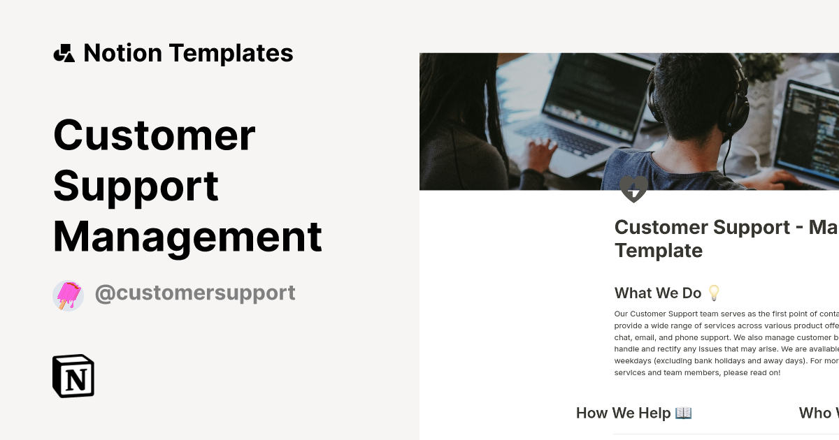 Customer Support Management Template by Customer Support | Notion Marketplace