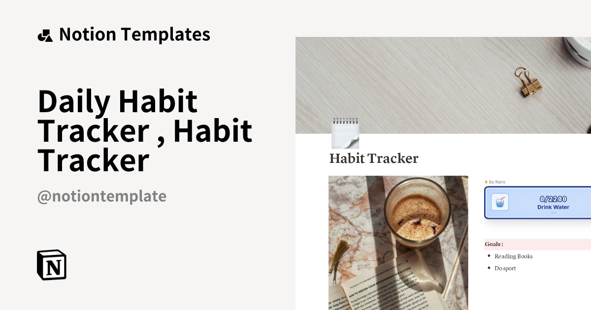 Daily Habit Tracker , Habit Tracker Template | Notion Marketplace