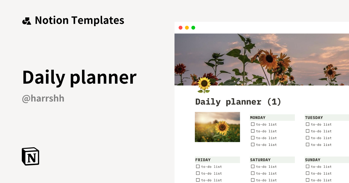 Daily planner Template | Notion Marketplace