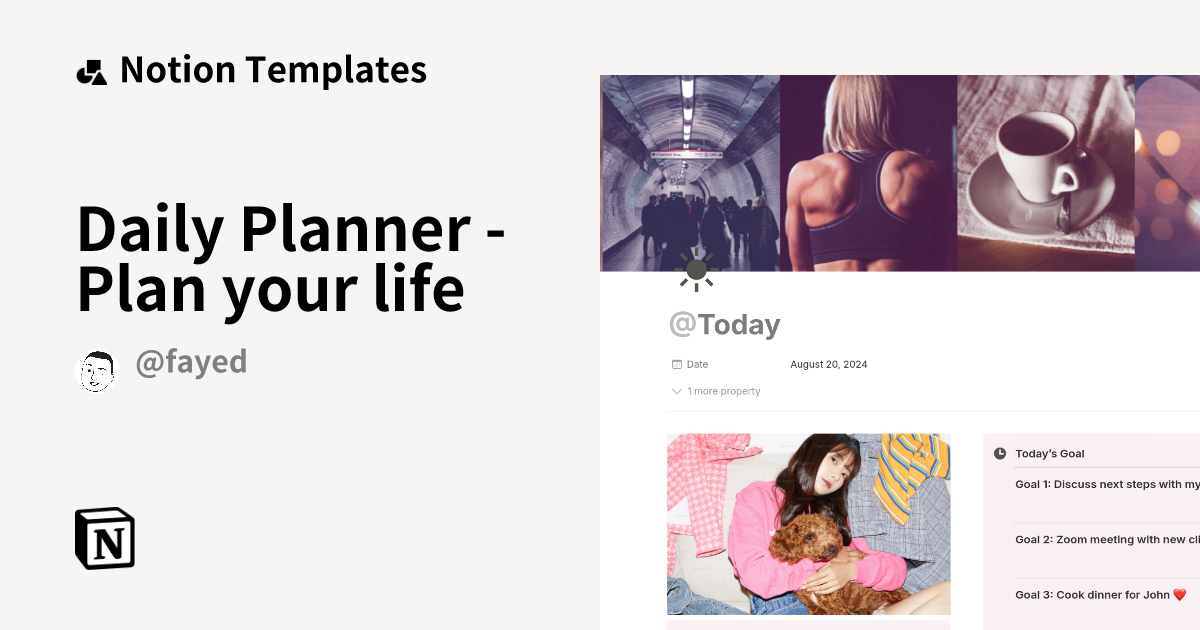 Daily Planner - Plan your life Template | Notion Marketplace
