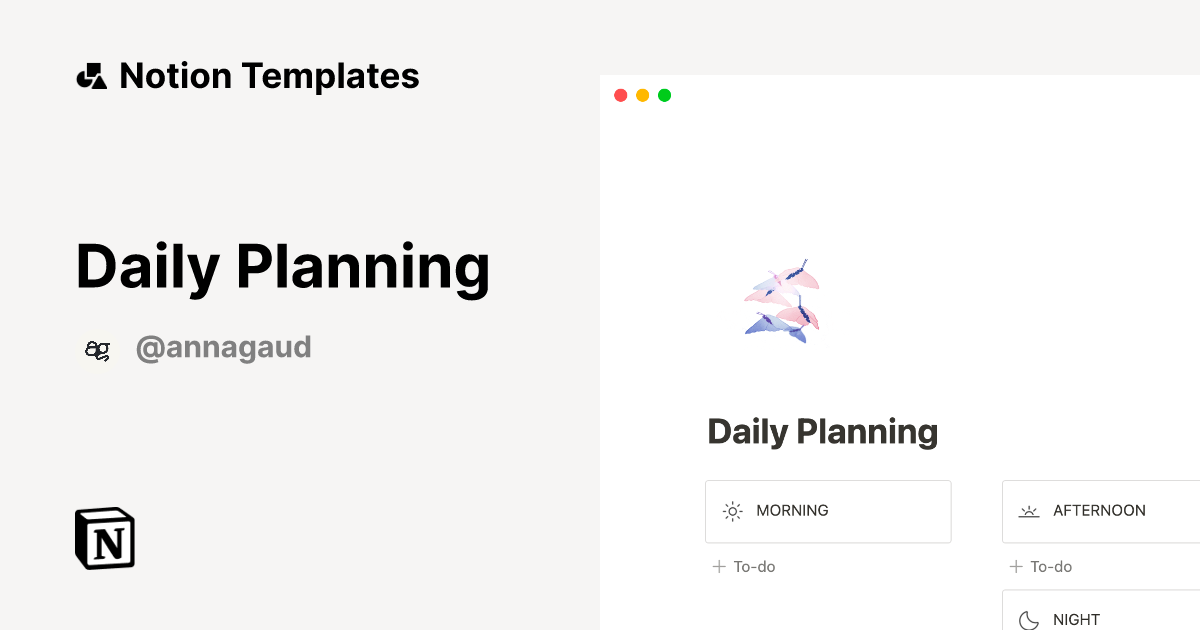 Daily Planning Template by Anna Paula da Silva | Notion Marketplace