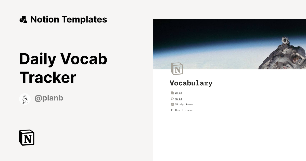 Daily Vocab Tracker Template | Notion Marketplace