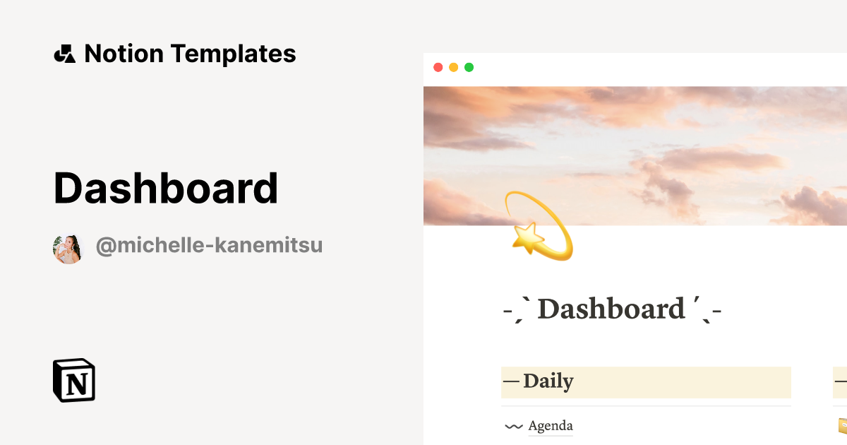 Dashboard Template | Notion Marketplace