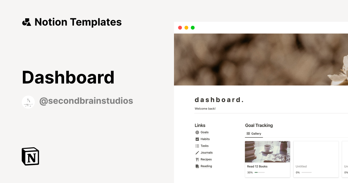 Dashboard Template | Notion Marketplace