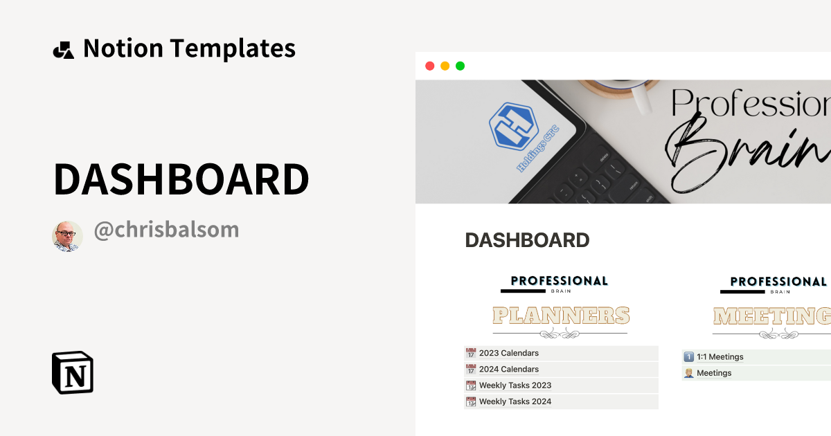DASHBOARD Template | Notion Marketplace