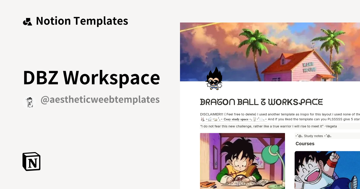 DBZ Workspace Template | Notion Marketplace