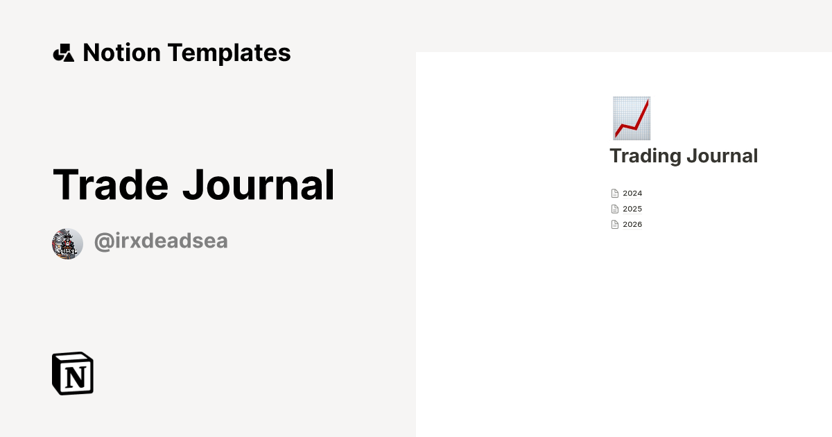 Trade Journal Template by DeadSea | Notion Marketplace