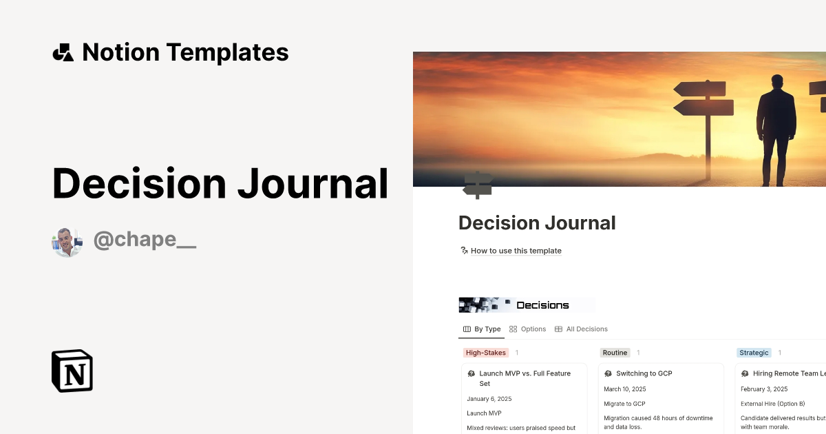 Decision Journal Template | Notion Marketplace