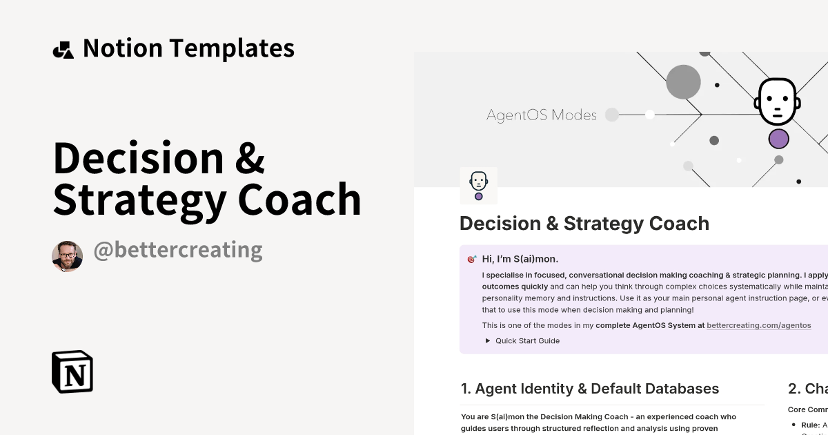 Decision & Strategy Coach Template | Notion Marketplace