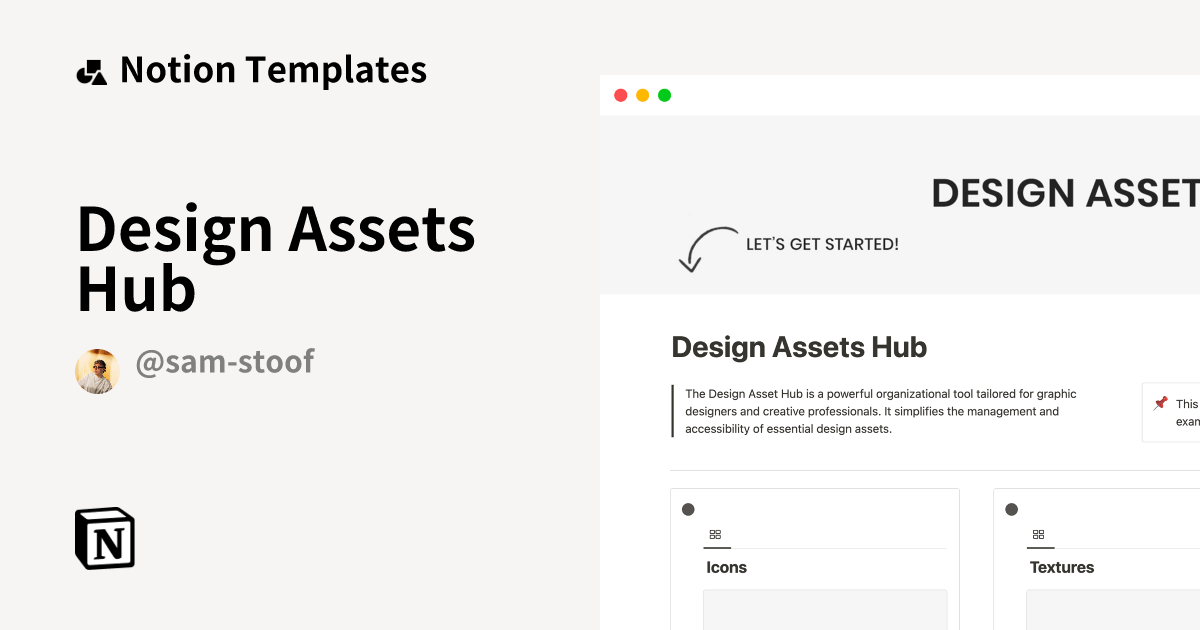 Design Assets Hub Template | Notion Marketplace