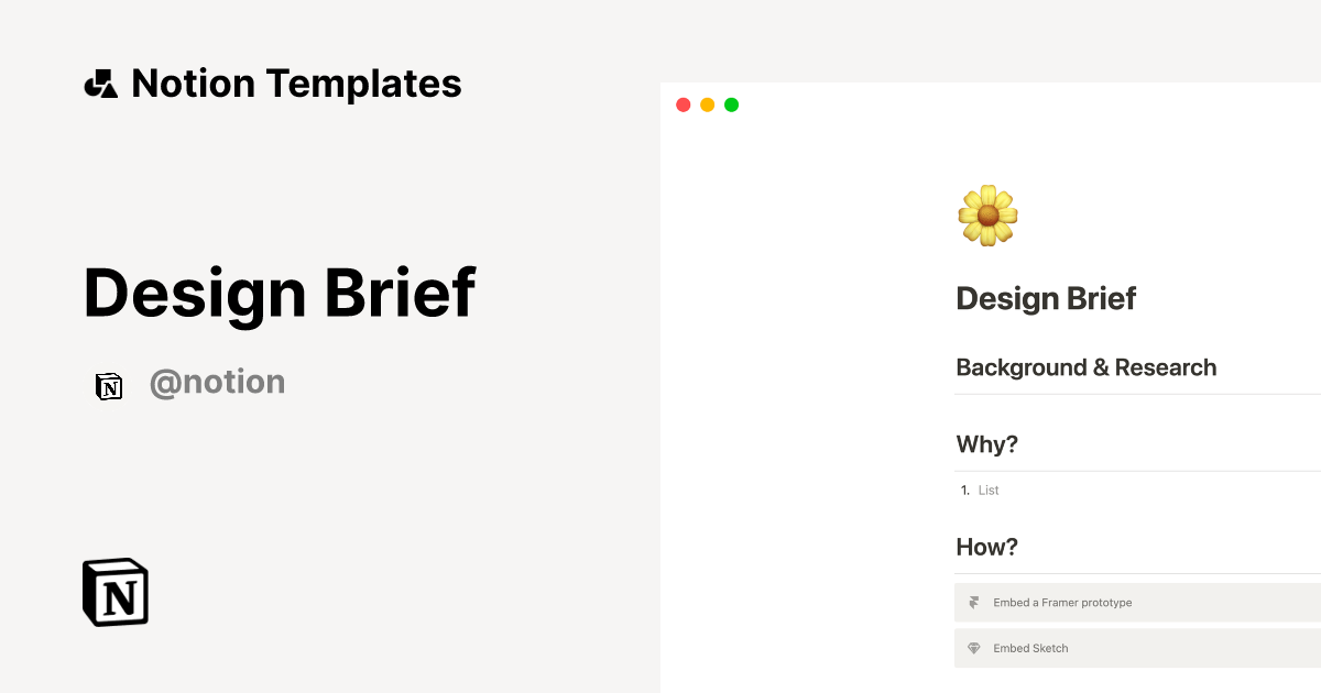 Design Brief Template by Notion | Notion Marketplace Design Brief Template by Notion | Notion Marketplace