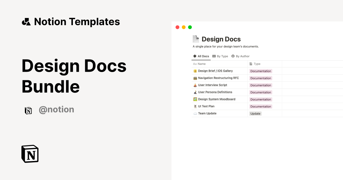 Design Docs Bundle 2025 Template | Notion Marketplace