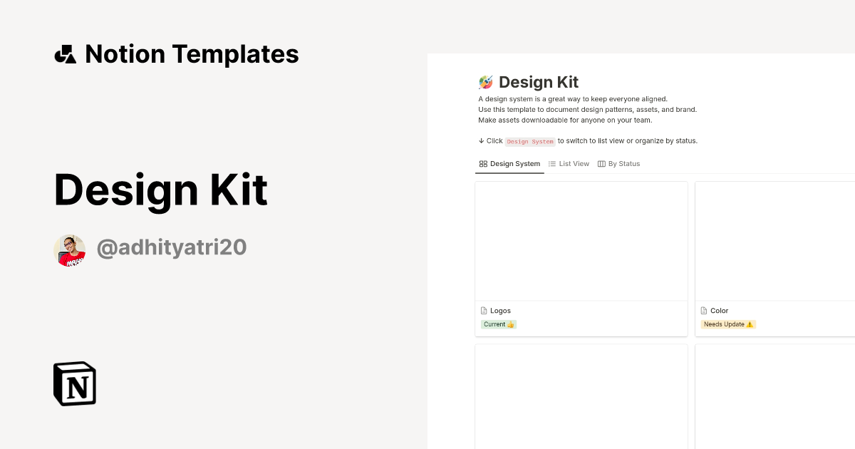 Design Kit Template | Notion Marketplace