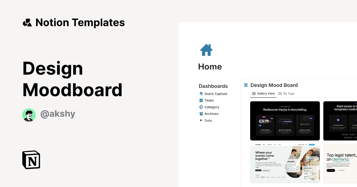 Design Moodboard Template by akshy | Notion Marketplace