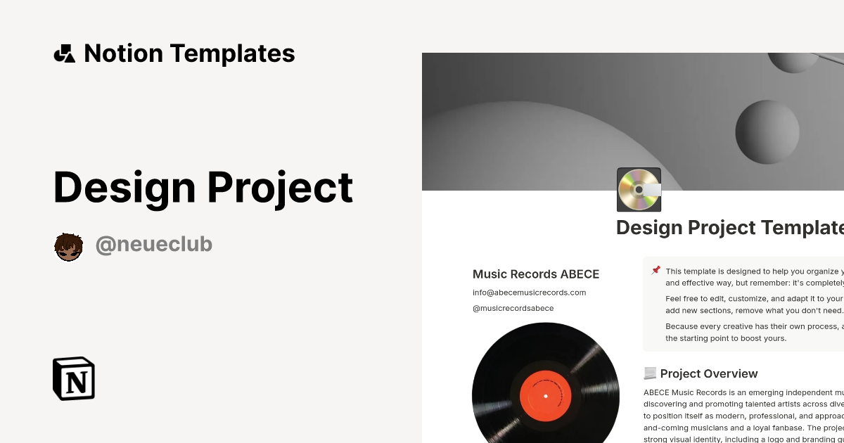Design Project Template | Notion Marketplace