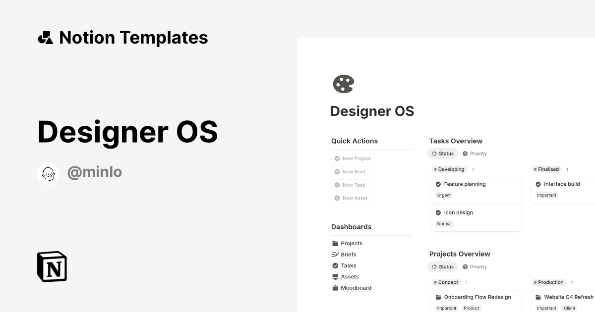 Designer OS Template | Notion Marketplace