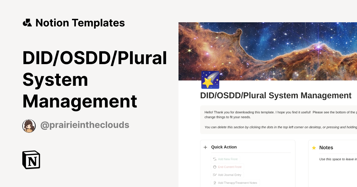 DID/OSDD/Plural System Management Template by Prairie in the Clouds ...