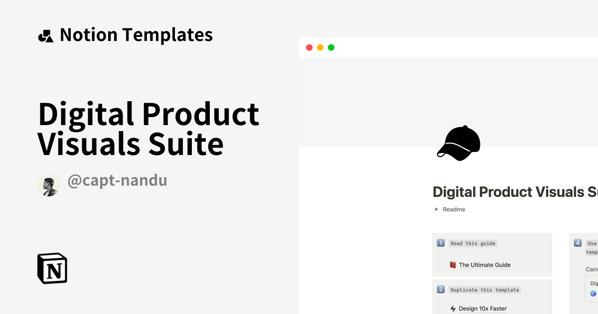 Digital Product Visuals Suite Template | Notion Marketplace