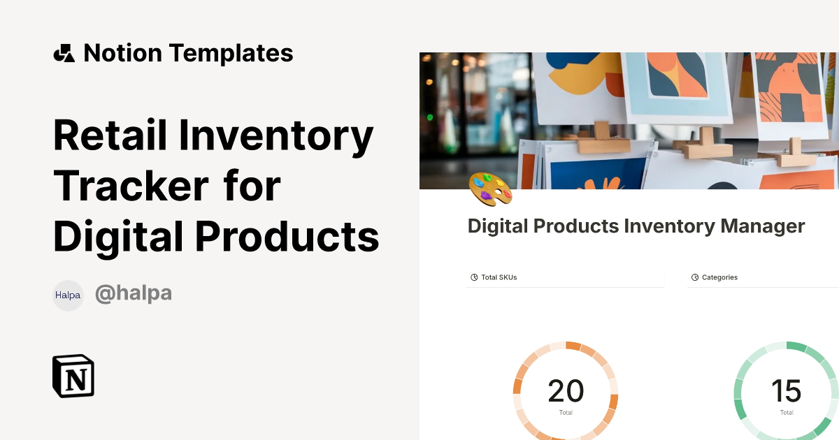Retail Inventory Tracker for Digital Products Template | Notion Marketplace