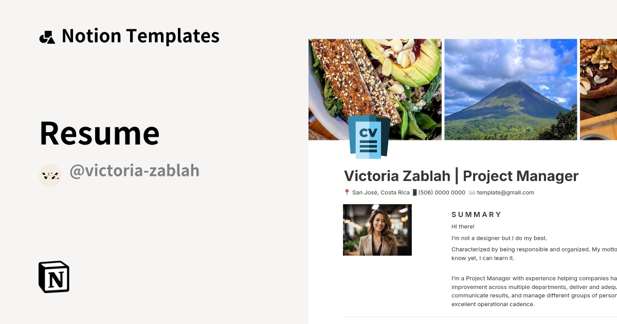 Resume Template | Notion Marketplace