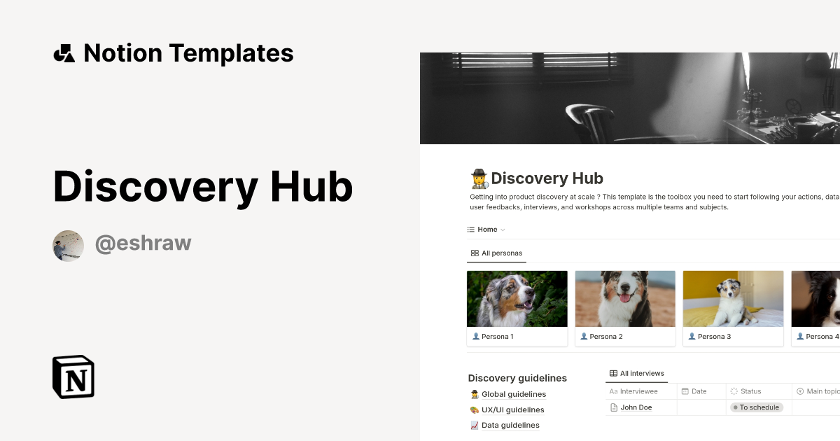 Discovery Hub Template | Notion Marketplace