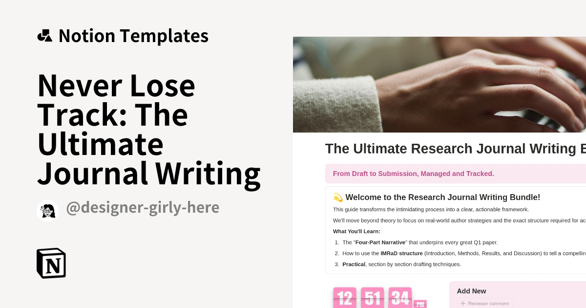 Never Lose Track: The Ultimate Journal Writing Template | Notion ...