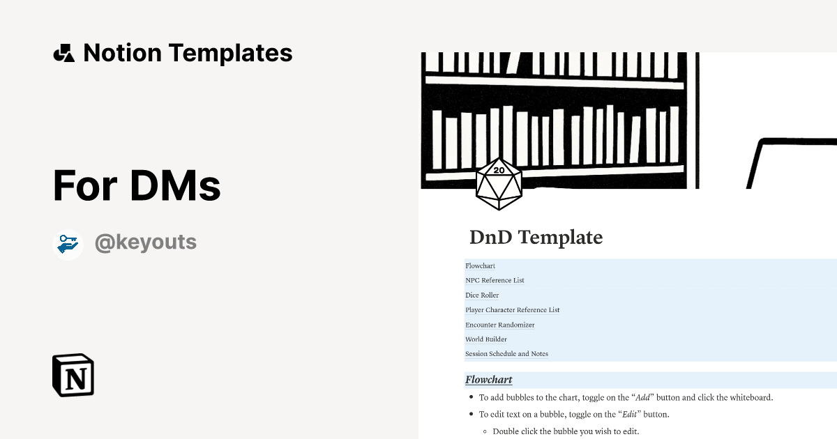 For DMs Template by KeyOuts | Notion Marketplace