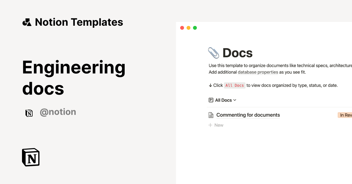 Engineering docs 2025 Template | Notion Marketplace