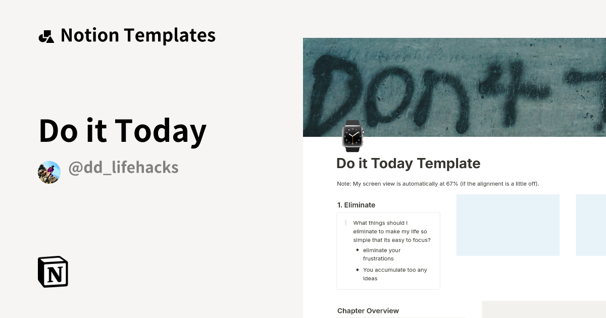 Do it Today Template | Notion Marketplace