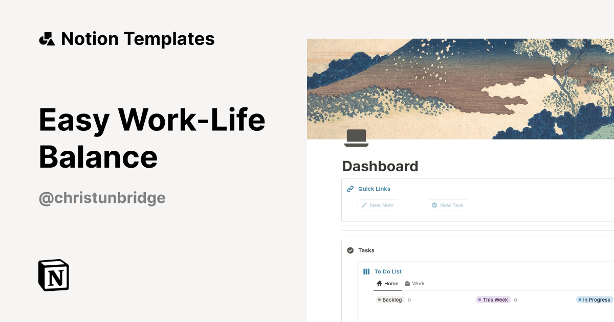 Easy Work-Life Balance Template | Notion Marketplace