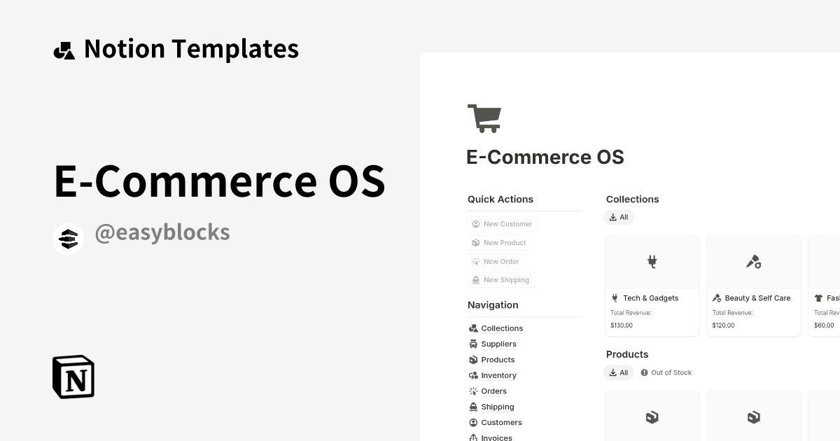 E-Commerce OS Template | Notion Marketplace