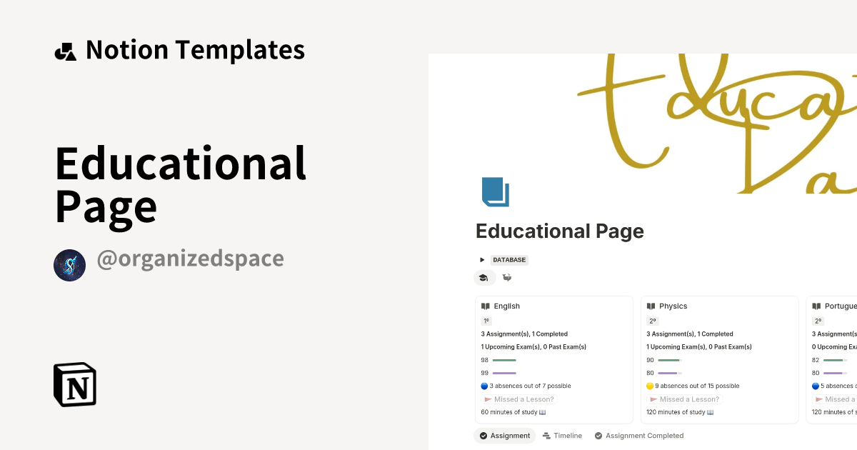 Educational Page Template | Notion Marketplace